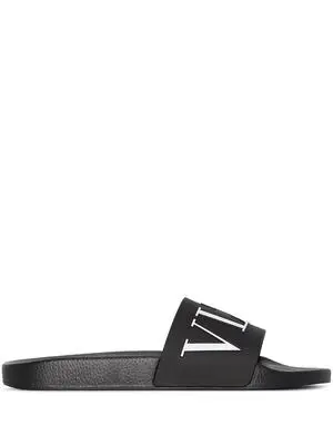 Valentino Garavani Vltn Slide Sandals - Black