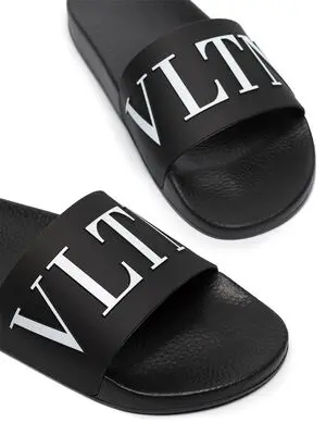 Valentino Garavani Vltn Slide Sandals - Black