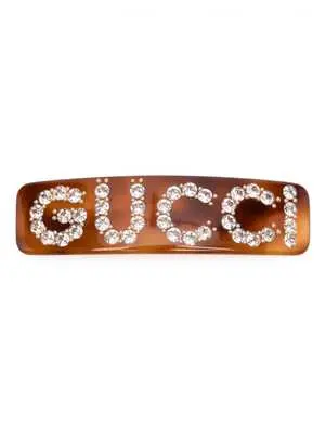 Gucci Crystal Logo Hair Clip