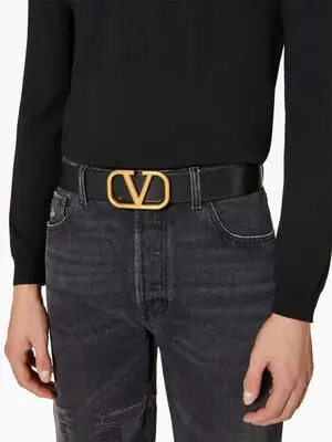 Valentino Garavani 40mm Vlogo Signature Belt - Black