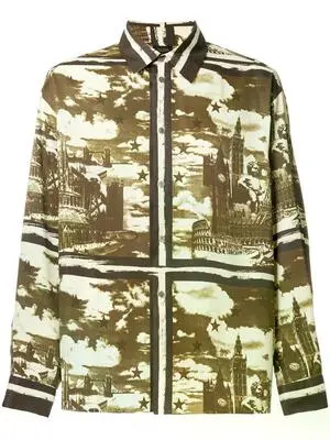 JEAN PAUL GAULTIER London Print Shirt - Green