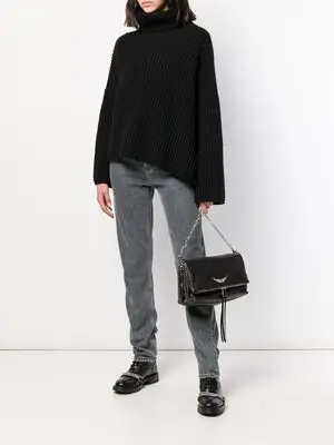 Zadig&Voltaire Rocky Foldover Crossbody Bag - Black