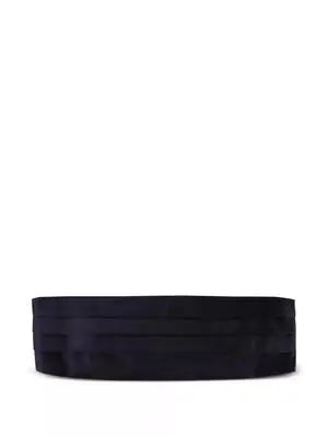 DELL'OGLIO Pleated Sash Belt - Blue