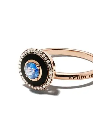 SELIM MOUZANNAR 18kt Sapphire And Diamond Ring - Rose Gold
