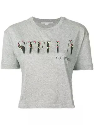 Stella McCartney Logo Patch T-shirt - Grey
