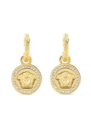 Versace La Medusa Greca Earrings Metallic
