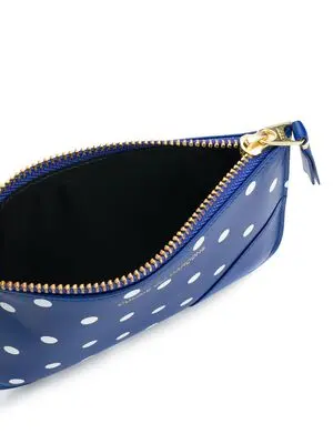 Comme Des Garçons Dotted Pattern Wallet - Blue