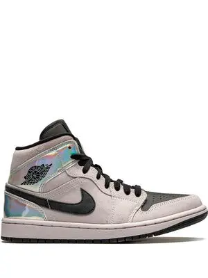 JORDAN Air 1 Mid Iridescent Sneakers - Pink