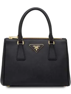 Prada Small Galleria Leather Tote Bag Black