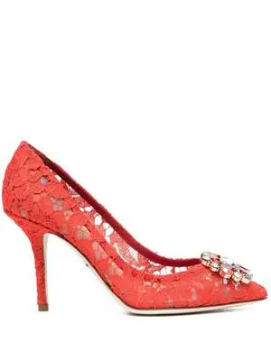 Dolce & Gabbana Lace Pumps With Brooch
