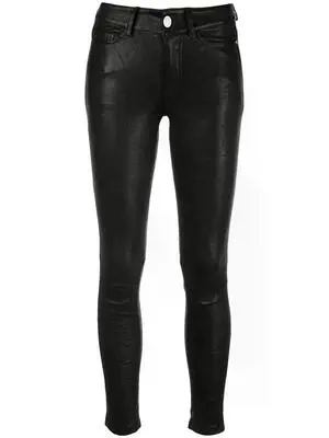 Zadig&Voltaire Phlame Lambskin Skinny Trousers - Black