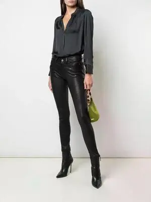 Zadig&Voltaire Phlame Lambskin Skinny Trousers - Black
