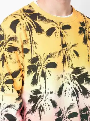 Saint Laurent Palm Tree Print Sweatshirt