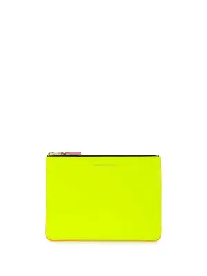 Comme Des Garçons Colour-Block Zipped Wallet Yellow