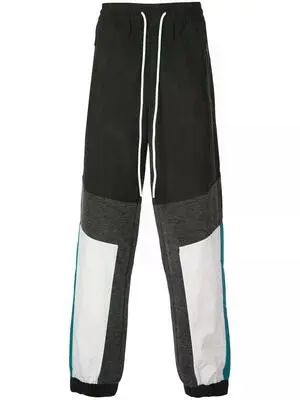 GOD'S MASTERFUL CHILDREN Geometric Panelled Track Pants - Black