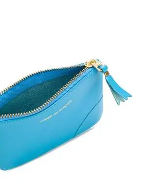 Comme Des Garçons Colour-block Leather Wallet - Blue