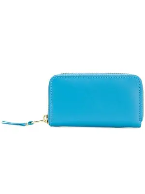 Comme Des Garçons Zip-around Leather Wallet - Blue