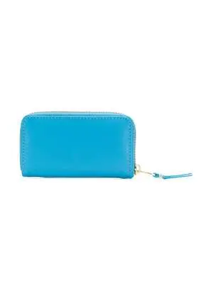Comme Des Garçons Zip-around Leather Wallet - Blue
