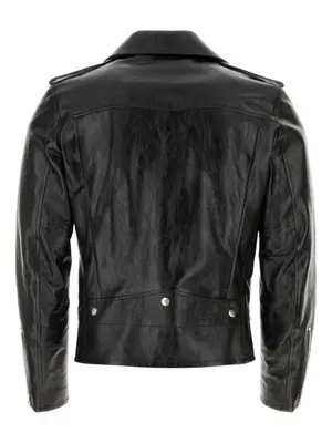 Saint Laurent Leather Zipped Biker Jacket