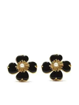 GOOSSENS Flower Motif Clip-on Earrings