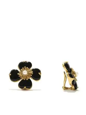 GOOSSENS Flower Motif Clip-on Earrings