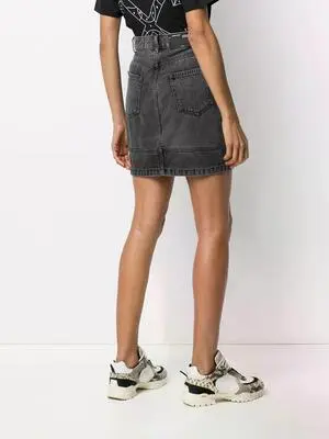 Off-White Zip-front Denim Skirt