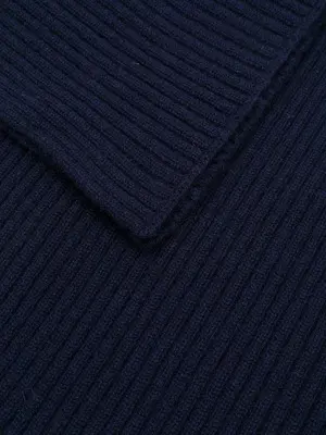 Cashmere In Love Bondi Ribbed Scarf - Blue