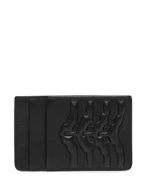 Alexander McQueen Ribcage Embossed Cardholder - Black