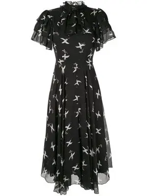 MACGRAW Flight Bird Print Dress