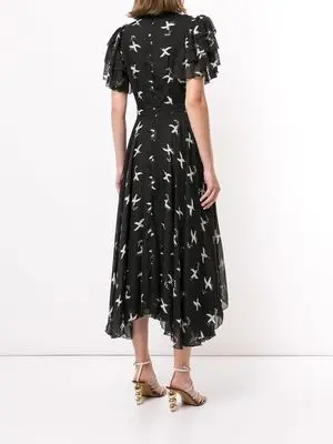MACGRAW Flight Bird Print Dress