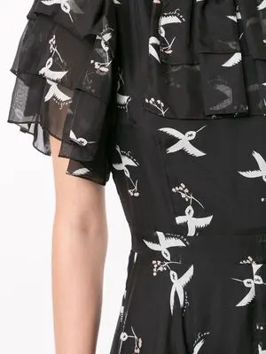 MACGRAW Flight Bird Print Dress