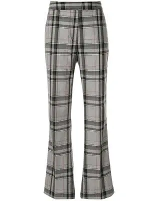 3.1 Phillip Lim Straight Leg Plaid Pant - Grey
