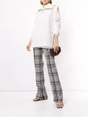 3.1 Phillip Lim Straight Leg Plaid Pant - Grey