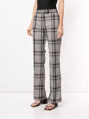 3.1 Phillip Lim Straight Leg Plaid Pant - Grey