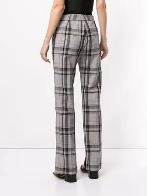 3.1 Phillip Lim Straight Leg Plaid Pant - Grey