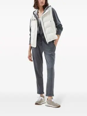 Brunello Cucinelli Monili-trim Track Pants - Grey