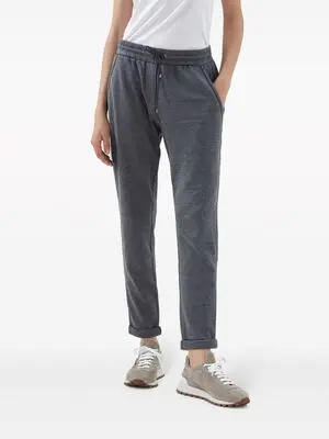 Brunello Cucinelli Monili-trim Track Pants - Grey