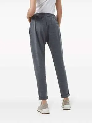 Brunello Cucinelli Monili-trim Track Pants - Grey