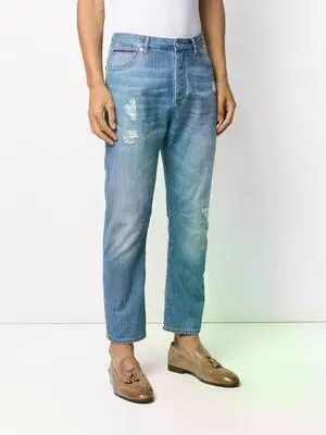 Brunello Cucinelli Distressed Straight-leg Jeans