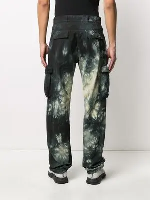 Off-White Tie-Dye Cargo Trousers In Black - 76% Off | Editorialist