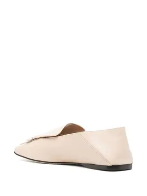SERGIO ROSSI Sr1 Leather Loafers - Neutrals