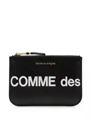 Comme Des Garçons Logo-print Pouch - Black
