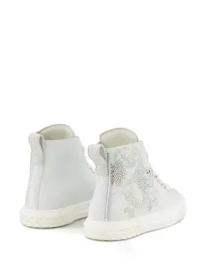 GIUSEPPE ZANOTTI Blabber Crystal-embellished High-top Sneakers