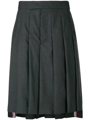 Thom Browne Classic-rise Pleated Skirt - Grey