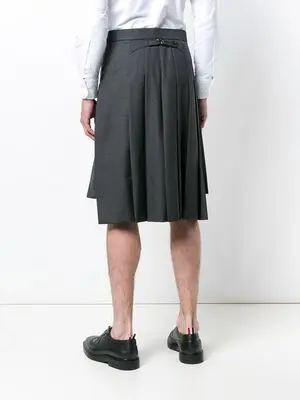 Thom Browne Classic-rise Pleated Skirt - Grey