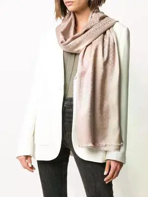 FERRAGAMO Gancini Fringed Scarf - Neutrals