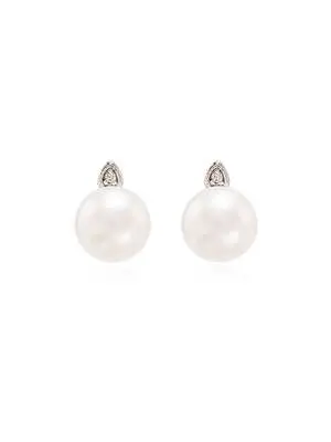 Mateo 14kt Pearl And Diamond Earrings