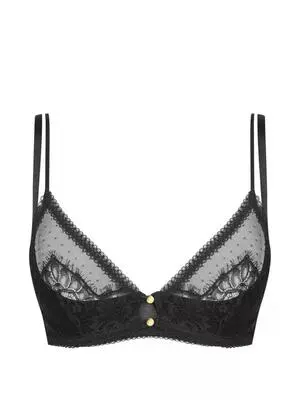 MAISON CLOSE Inspiration Divine Floral-lace Bra - Black