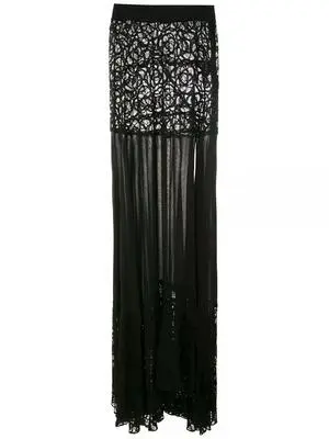 AMIR SLAMA Lace Panels Maxi Skirt