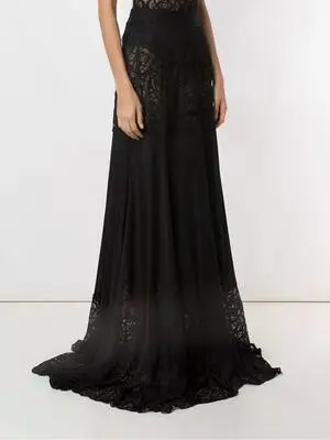 AMIR SLAMA Lace Panels Maxi Skirt